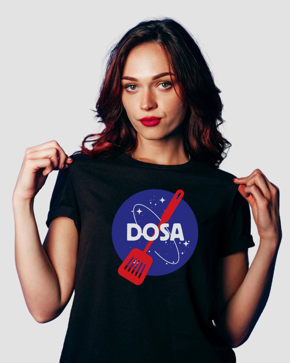 Dosa Nasa designed Women Unisex Neck T shirt– Chill Macha